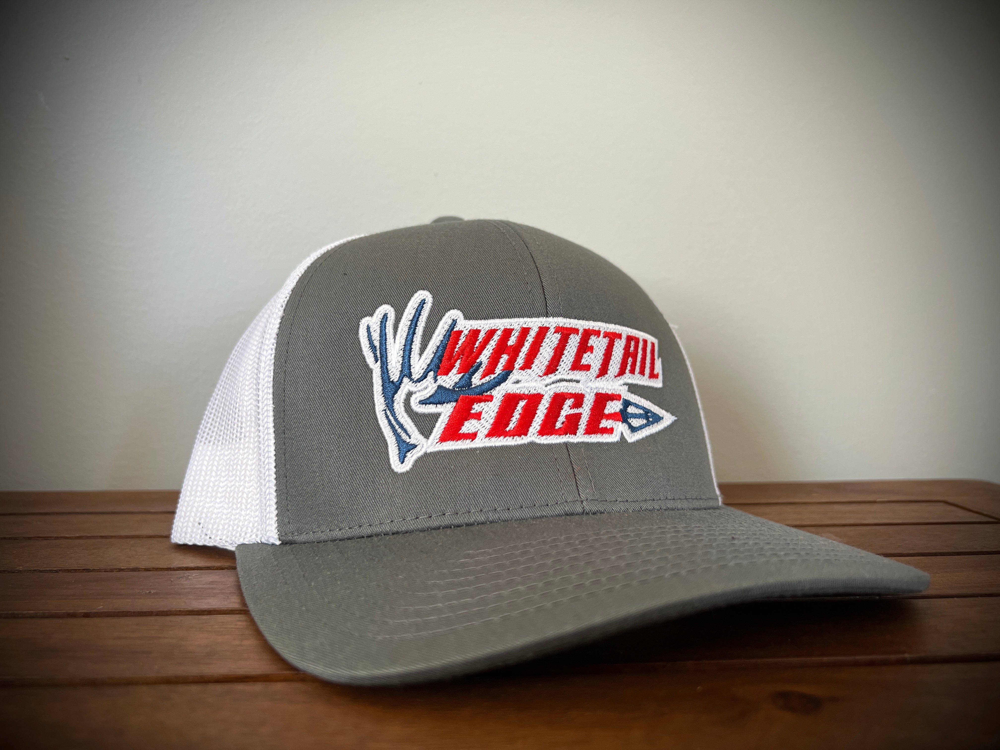 Grey and white logo SnapBack – Whitetail Edge